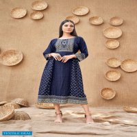 KANAK MEHAK ONE PIECE RAYON KURTI BEAUTIFUL DESIGN - textiledeal.in