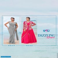 S4U PRESENT DAZZLING DRAPES PARTY STYLE GEORGETTE LYCRA READY TO WEAR ...