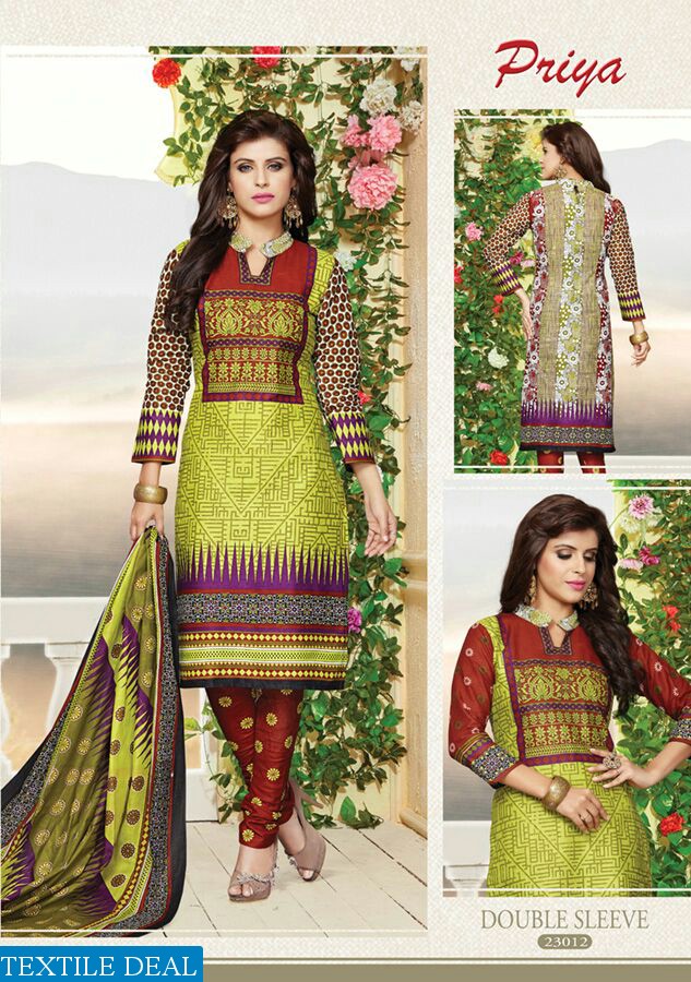 priya print -23 Export Cotton printed Dress material - textiledeal.in