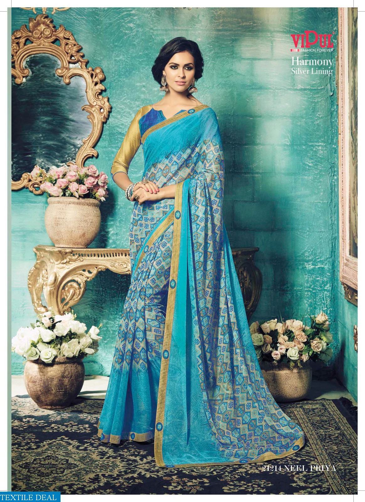 Vipul 21205 Series Wholesale printed Ethnic Saree - textiledeal.in