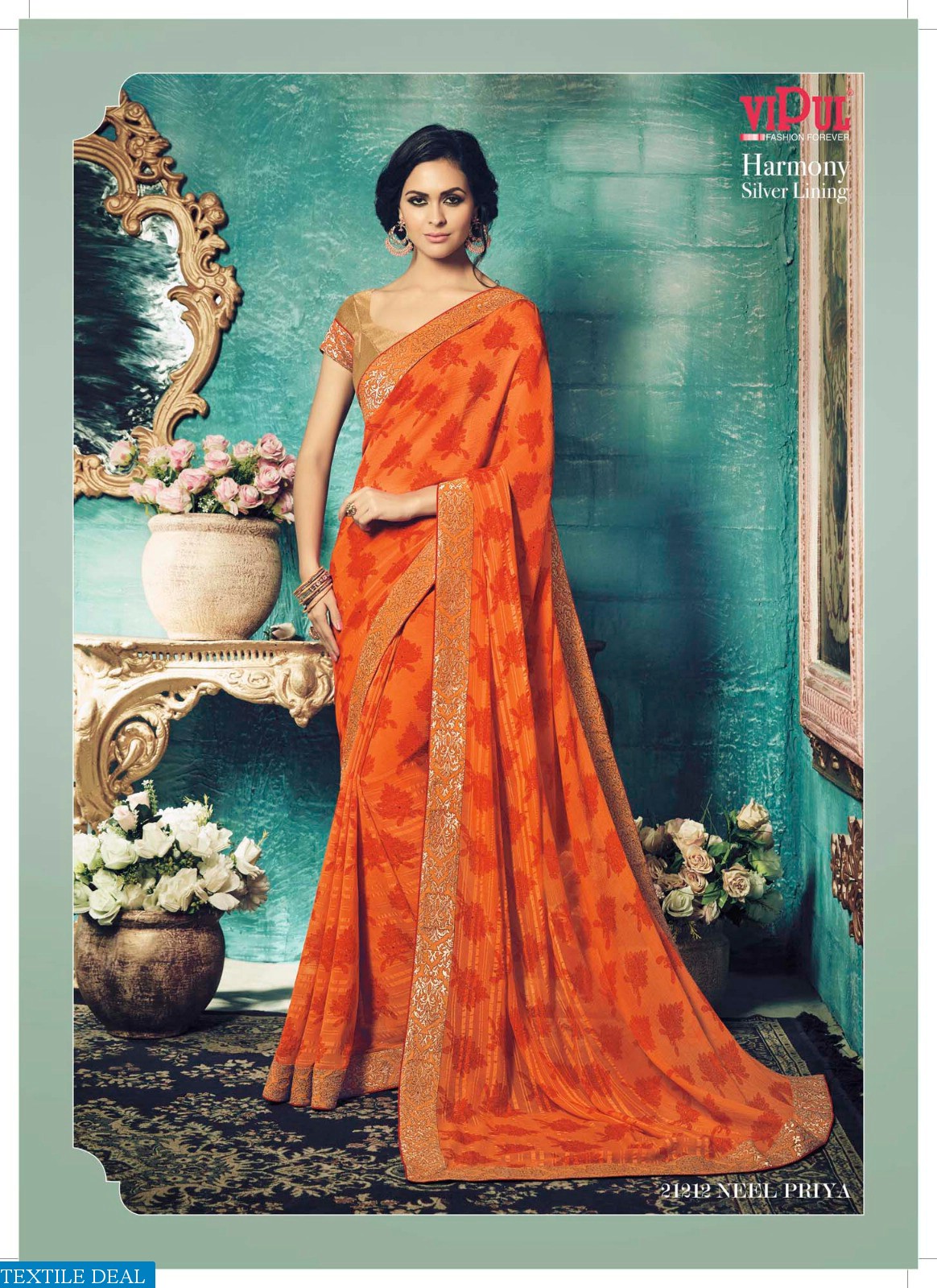 Vipul 21205 Series Wholesale printed Ethnic Saree - textiledeal.in
