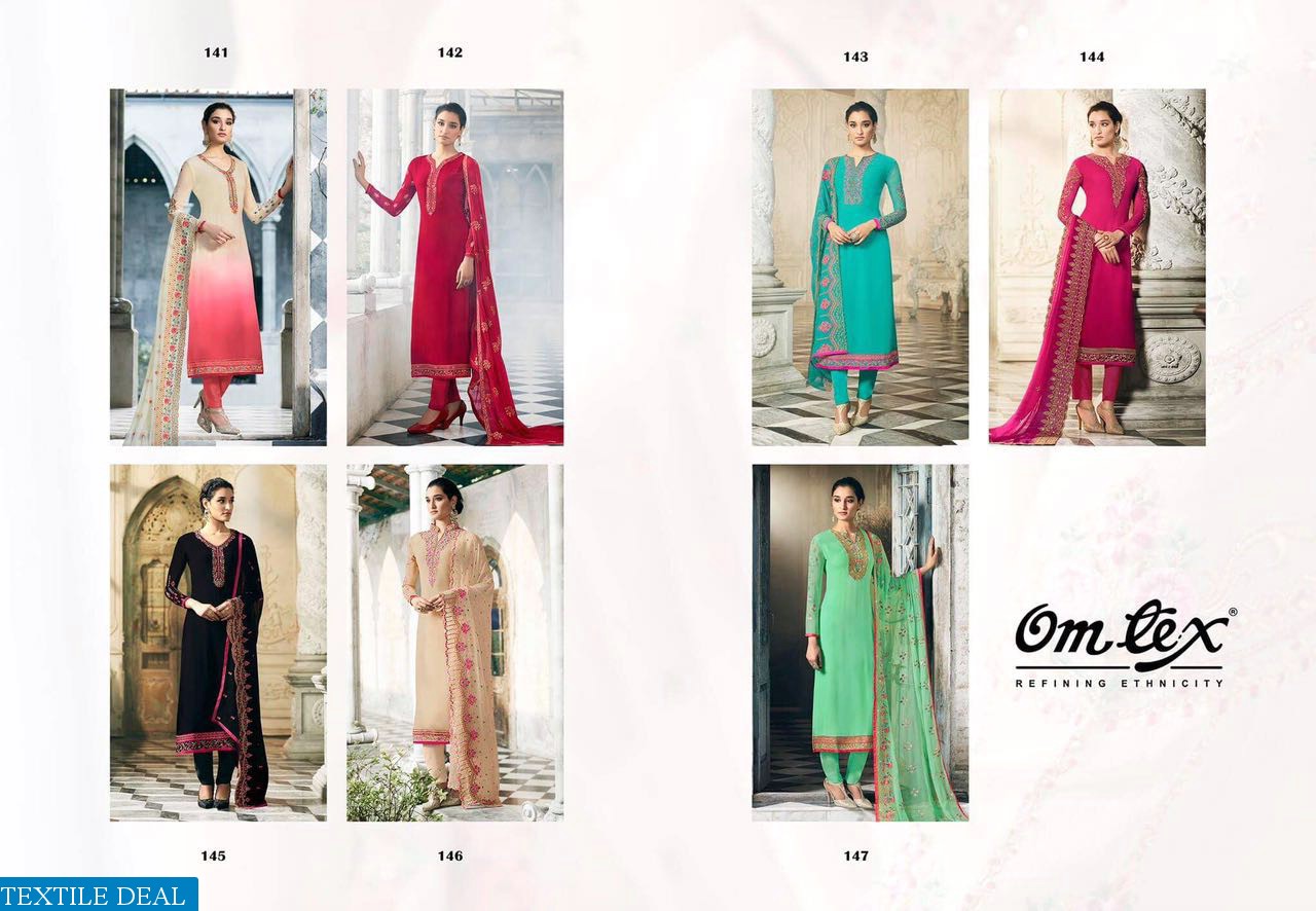 Omtex Queen Wholesale Embroidered Suits - textiledeal.in