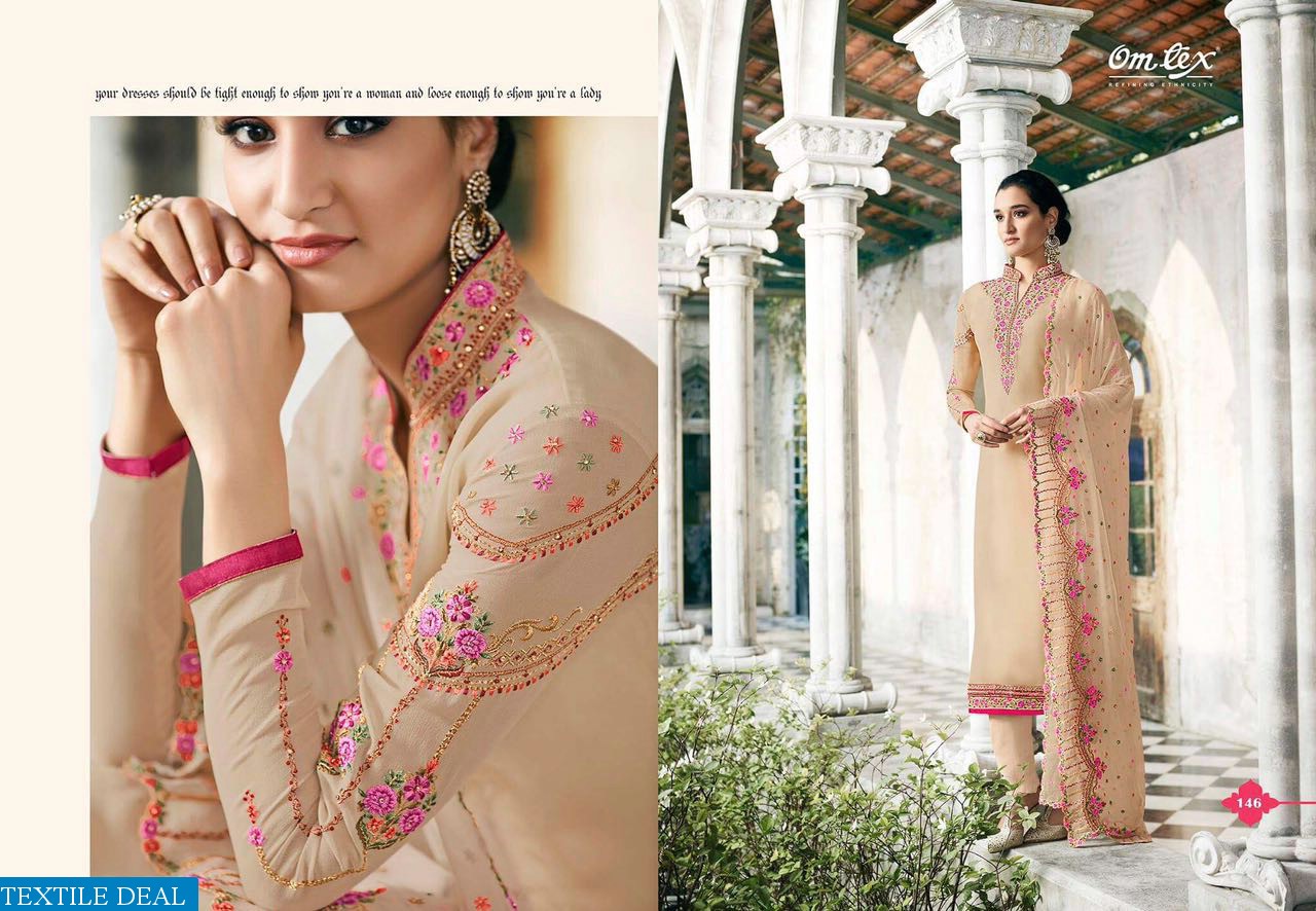 Omtex Queen Wholesale Embroidered Suits - textiledeal.in