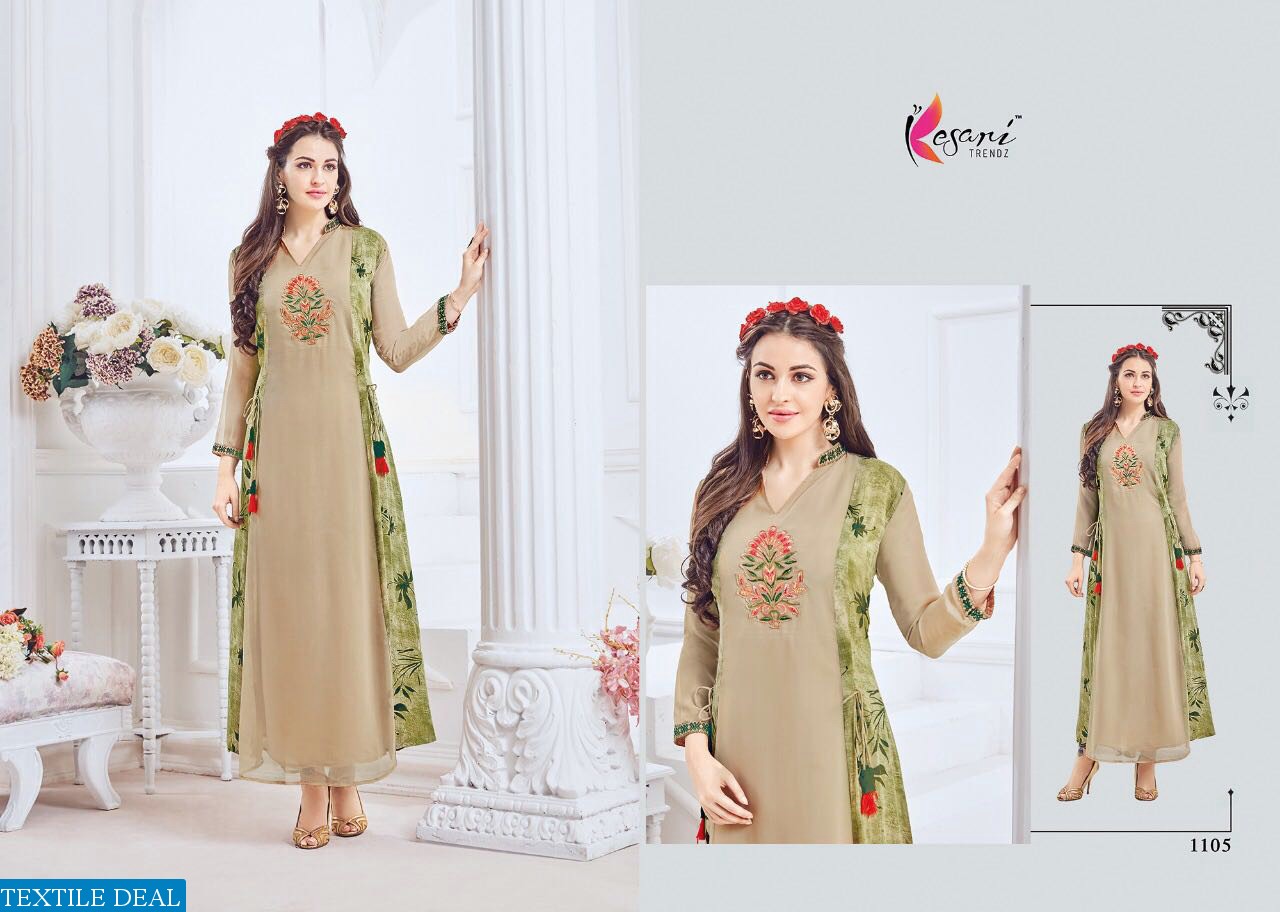 kesari beleza vol-2 Wholesale long Fancy kurtis - textiledeal.in
