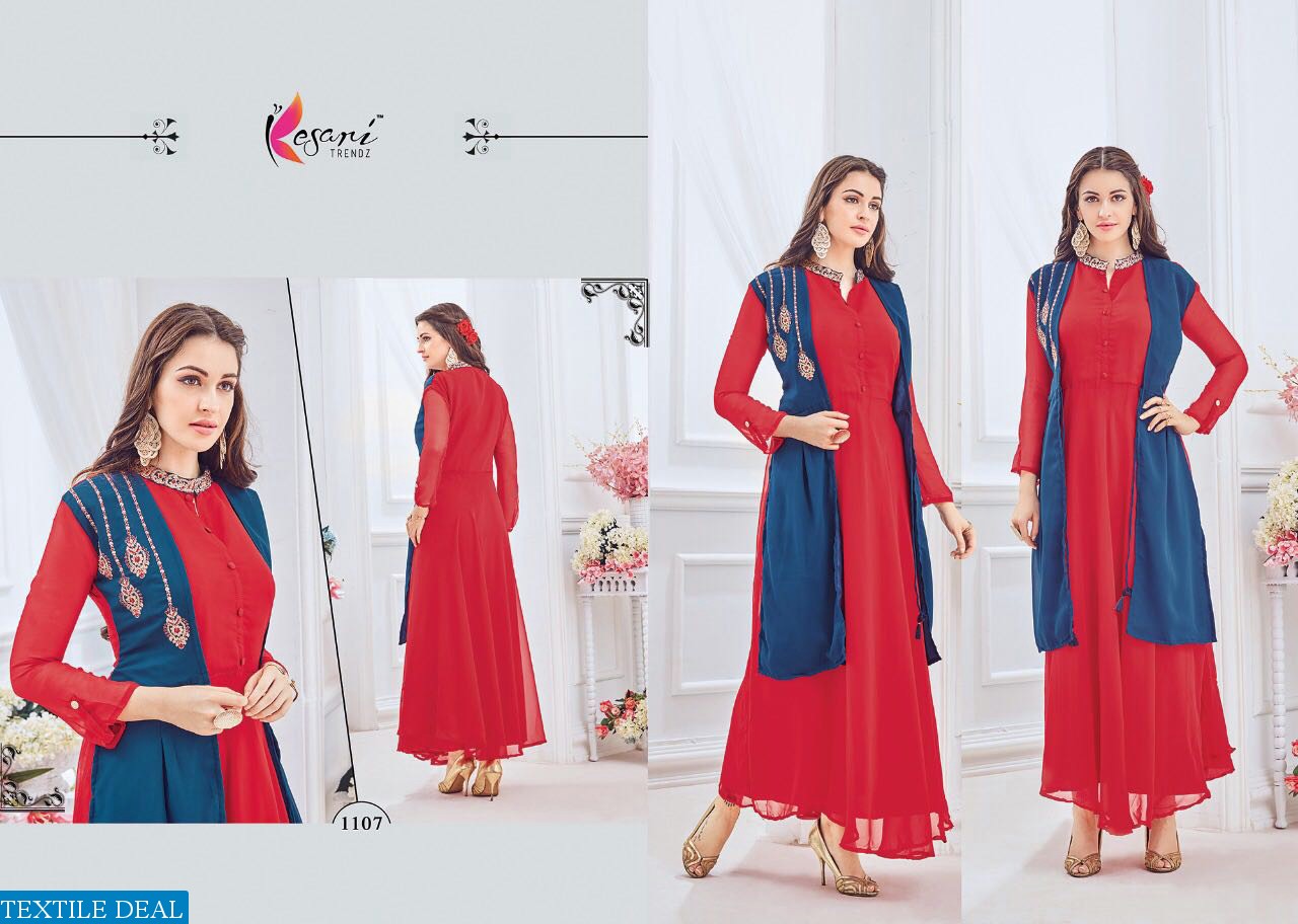 kesari beleza vol-2 Wholesale long Fancy kurtis - textiledeal.in