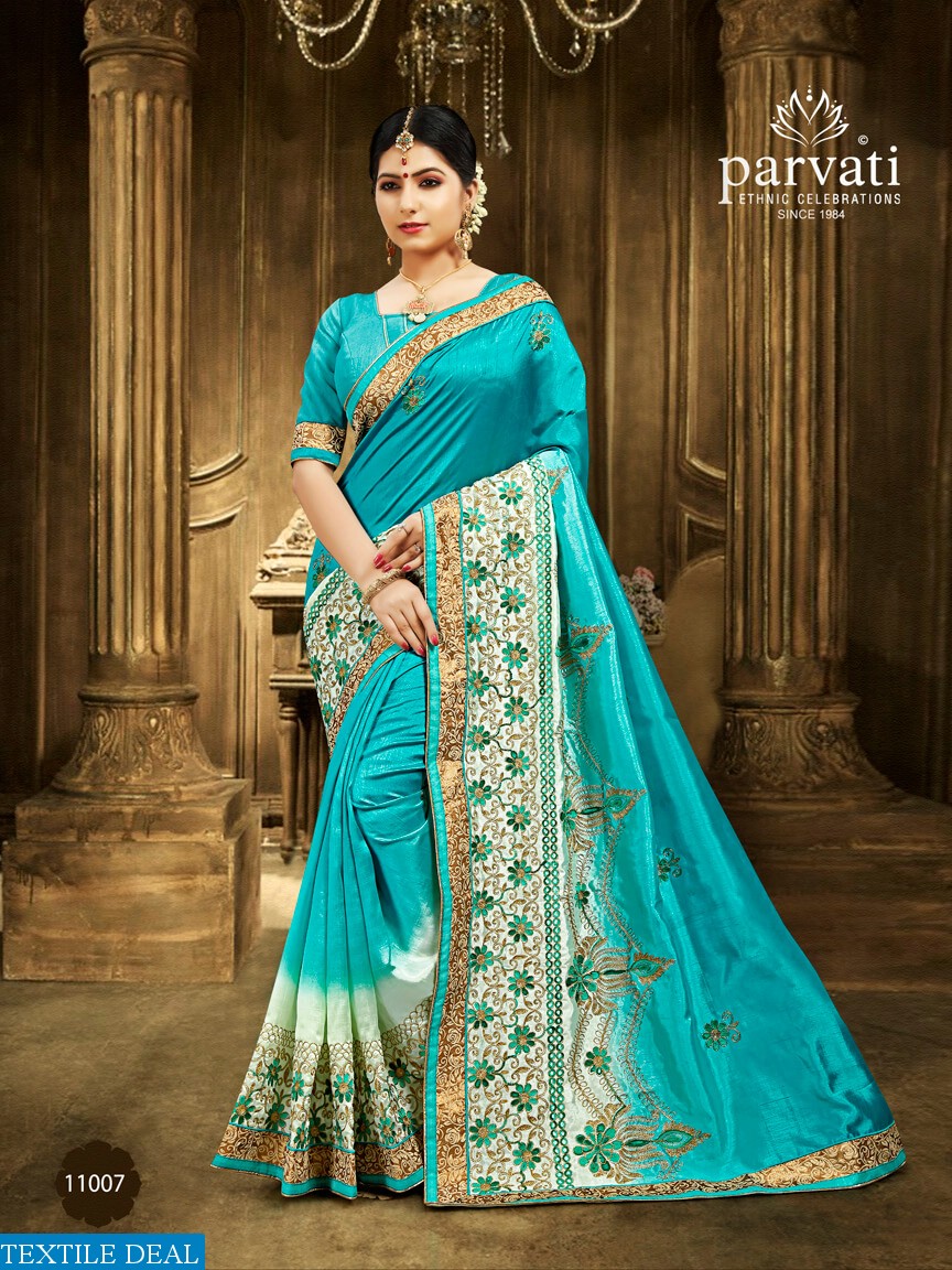 parvati 11007 Series Wholesale indian Sarees - textiledeal.in
