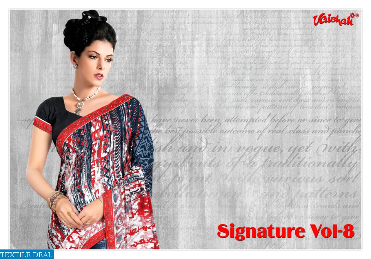 Vaishali Signature vol-8 Wholesale printed Sarees - textiledeal.in