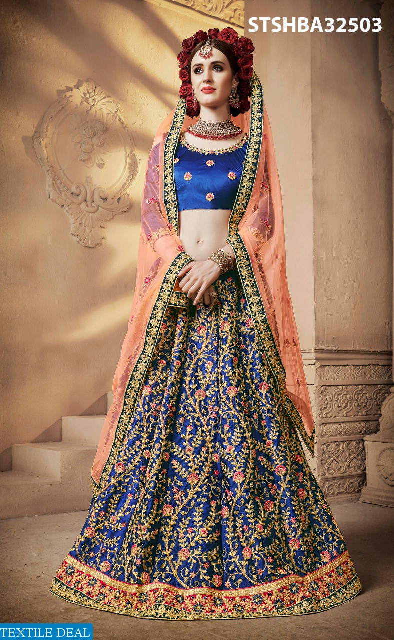 Aasvaa Shiba Wholesale Satin Silk Lehenga - textiledeal.in