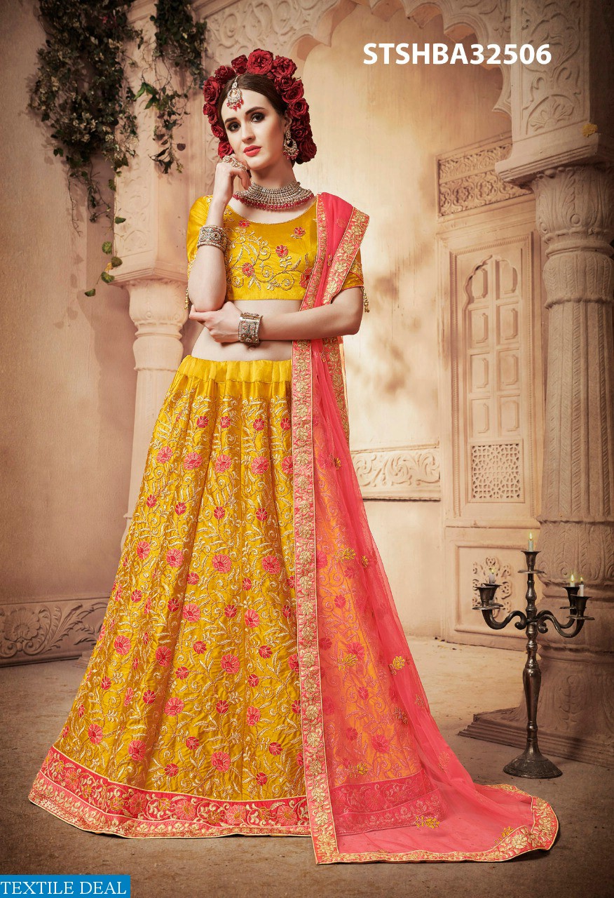 Aasvaa Shiba Wholesale Satin Silk Lehenga - textiledeal.in