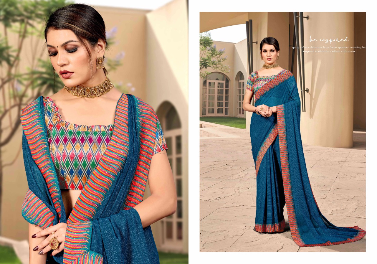 SAROJ SAREE PARINITA ZOMATO CATCHY LOOK SAREE CATALOG - textiledeal.in