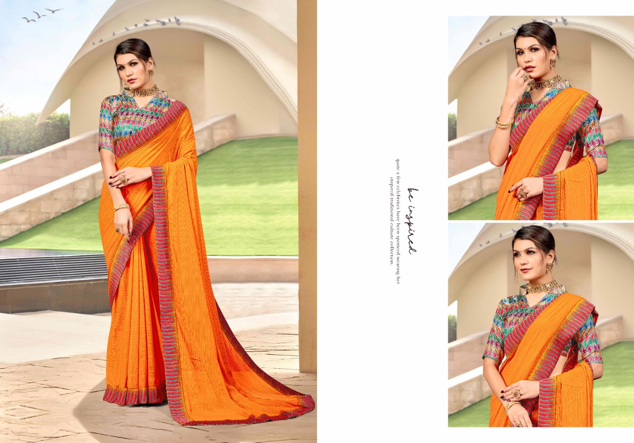 SAROJ SAREE PARINITA ZOMATO CATCHY LOOK SAREE CATALOG - textiledeal.in