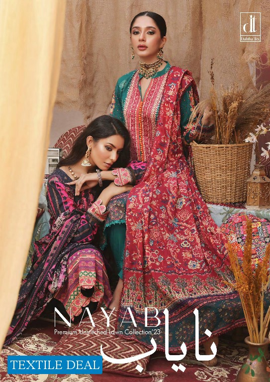 Dabiha Tex Nayab Premium Unstitched Lawn Collection 2023 Pakistani ...