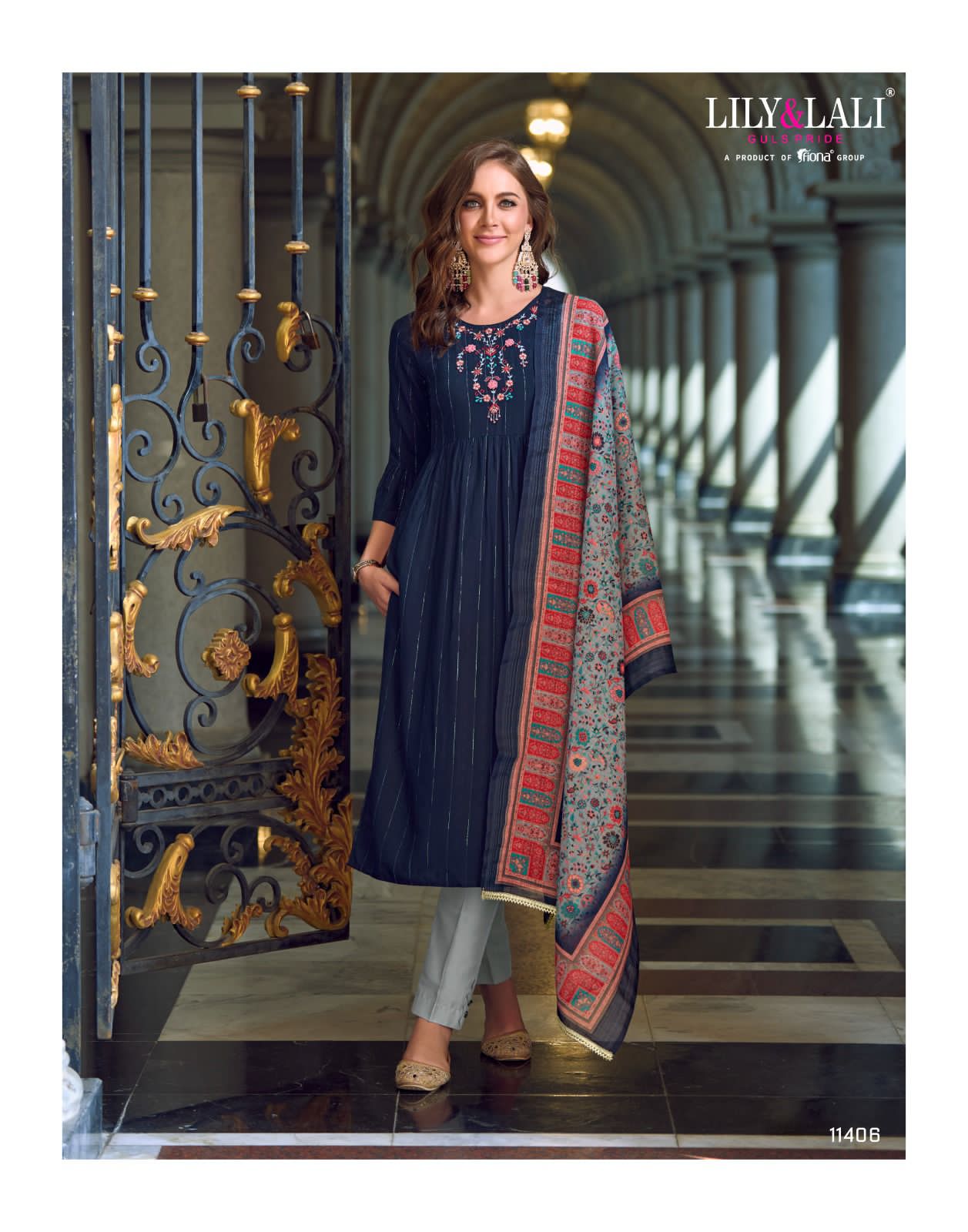 Lily And Lali Manya Wholesale Fancy Viscose Hand Work 3 Piece Salwar ...