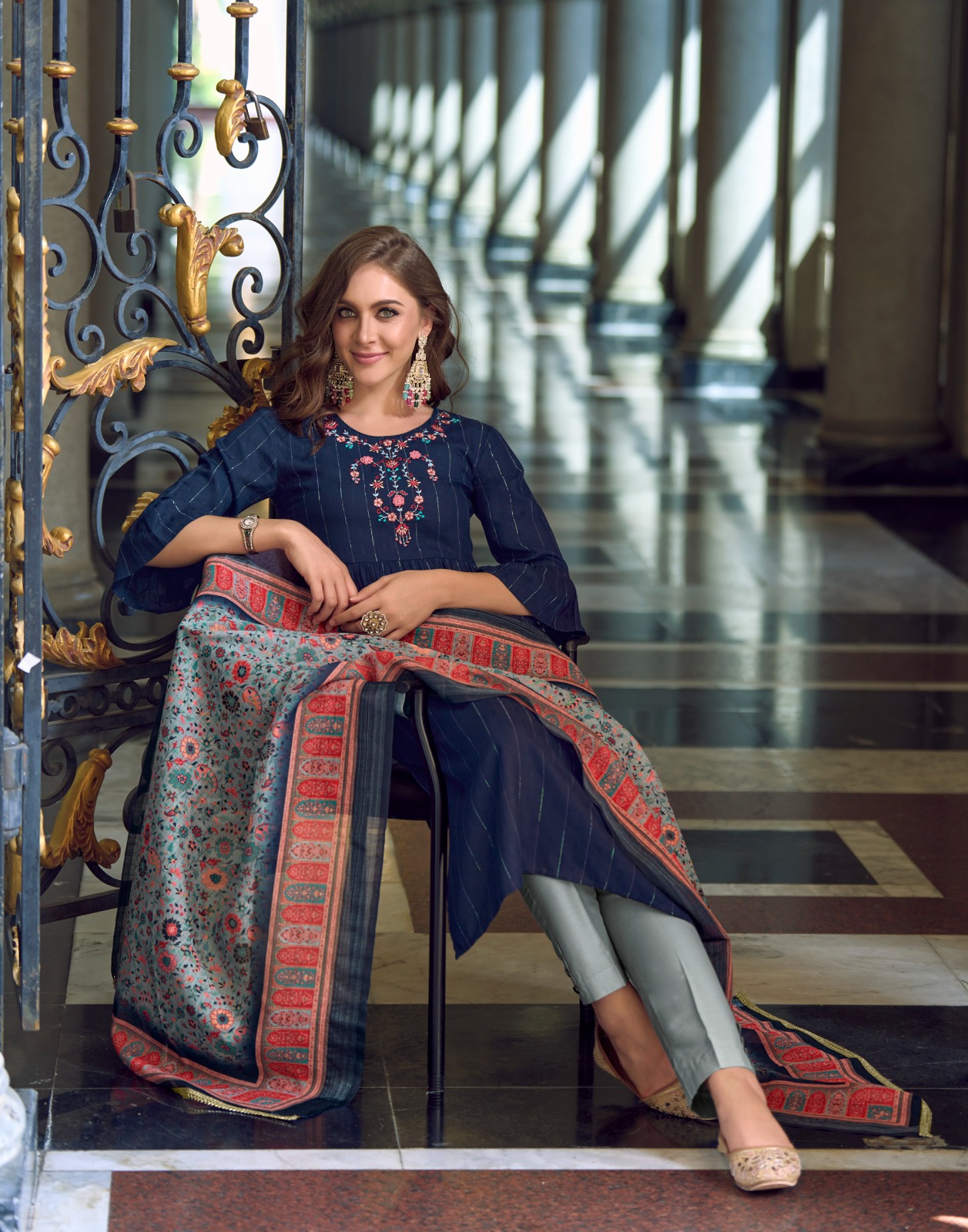 Lily And Lali Manya Wholesale Fancy Viscose Hand Work 3 Piece Salwar ...