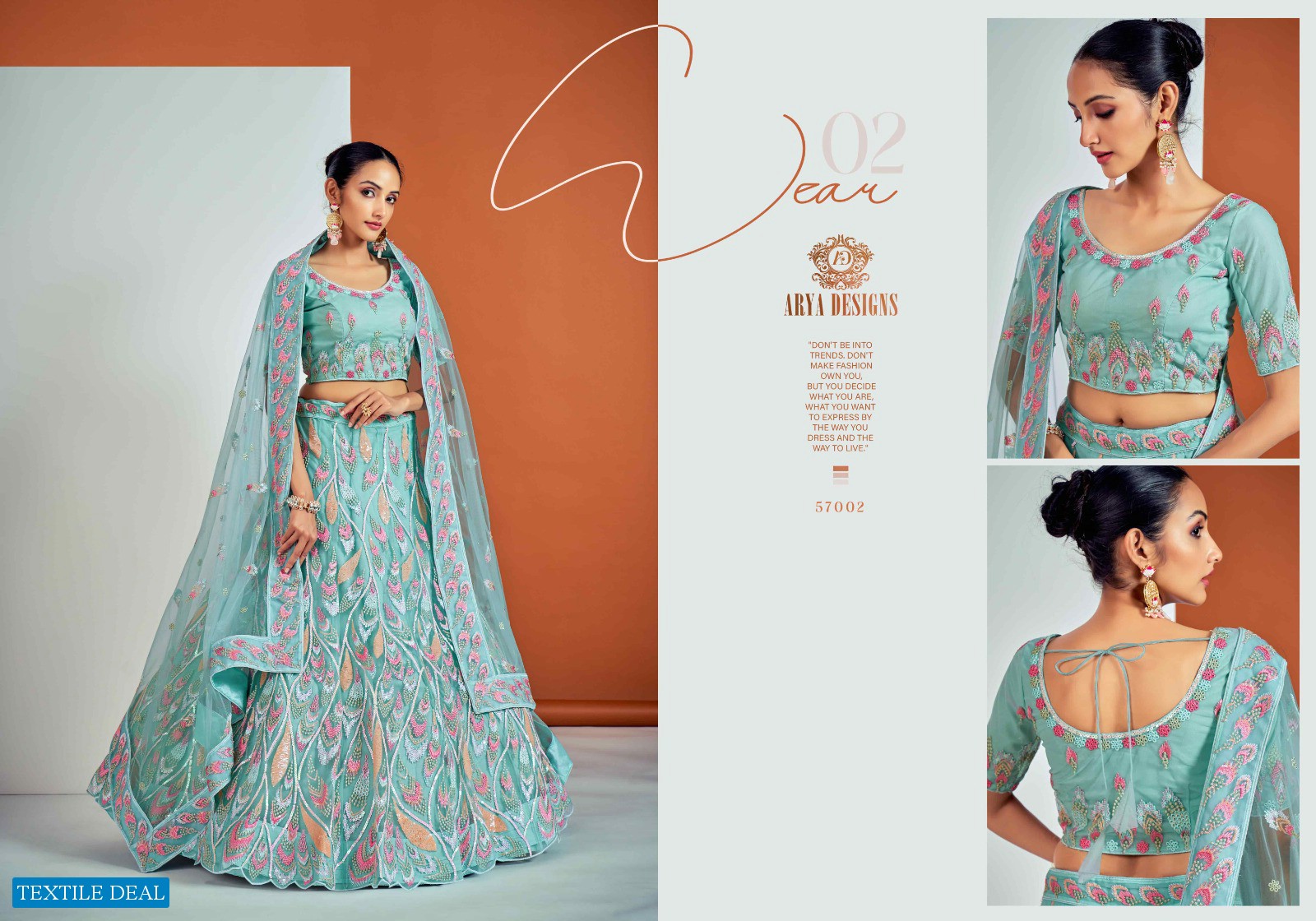 ARYA DESIGNS CINDERELLA VOL 16 SEMI STITCH HEAVY DESIGNER WORK LEHENGA ...