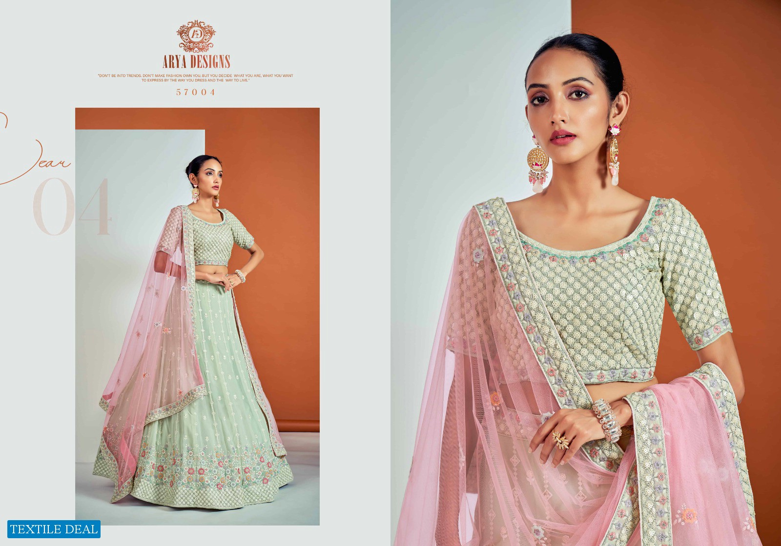 ARYA DESIGNS CINDERELLA VOL 16 SEMI STITCH HEAVY DESIGNER WORK LEHENGA ...