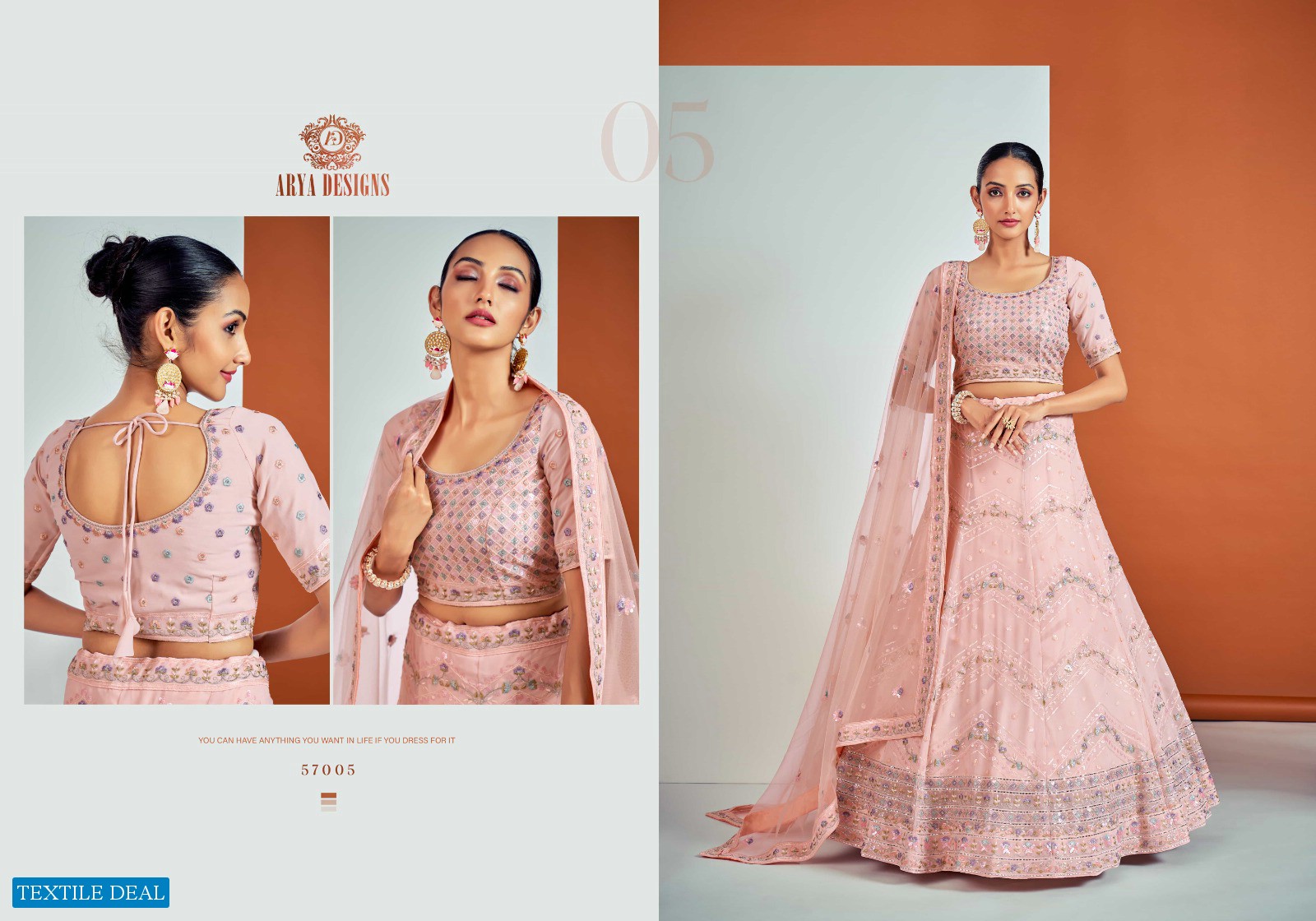 ARYA DESIGNS CINDERELLA VOL 16 SEMI STITCH HEAVY DESIGNER WORK LEHENGA ...