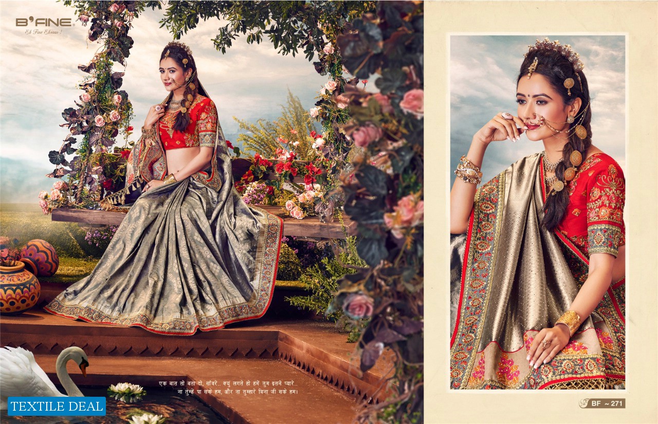 B FIne Barsane Wali Radhe Wholesale Designer Silk Saree Collection ...