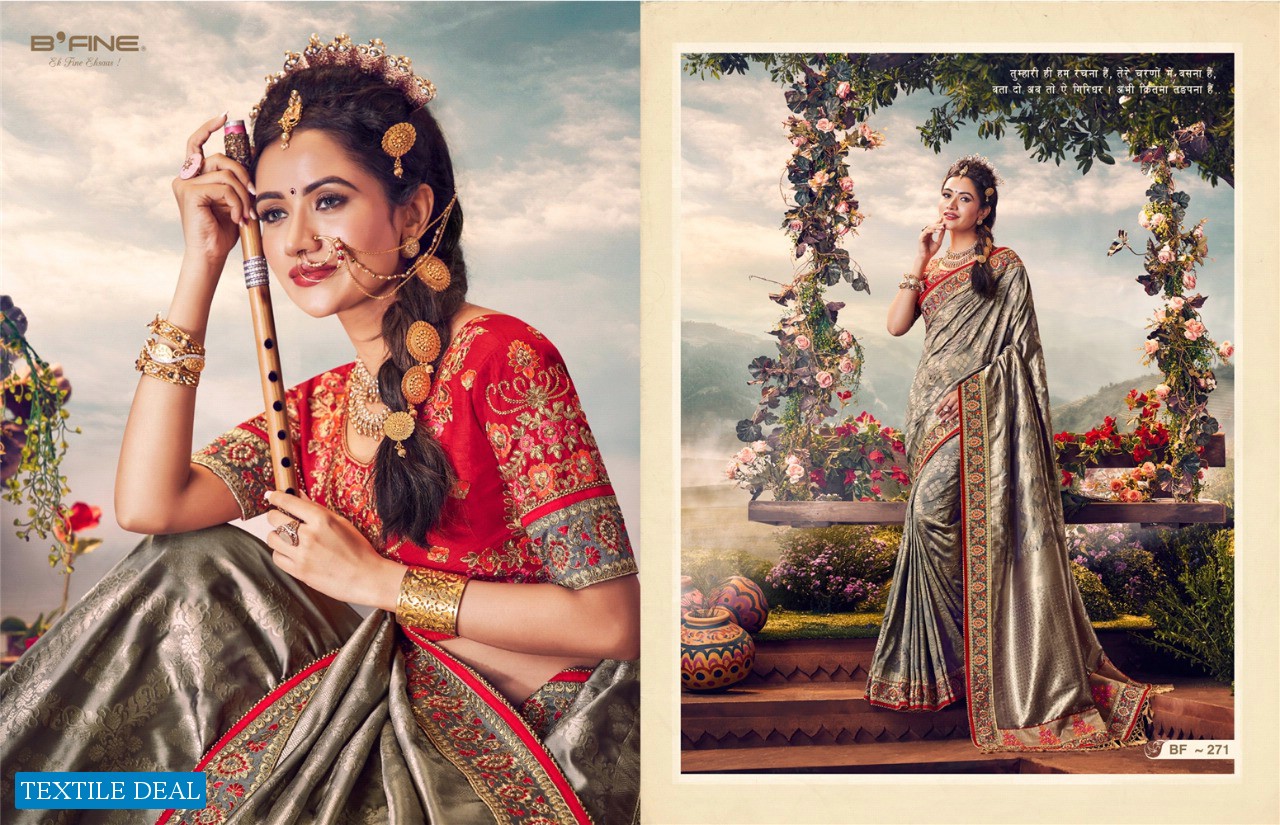 B FIne Barsane Wali Radhe Wholesale Designer Silk Saree Collection ...