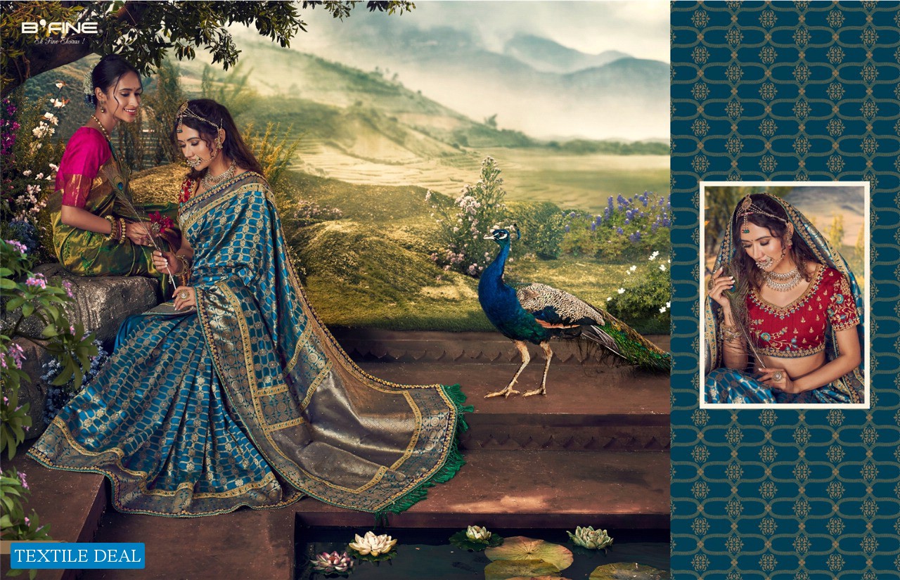 B FIne Barsane Wali Radhe Wholesale Designer Silk Saree Collection ...