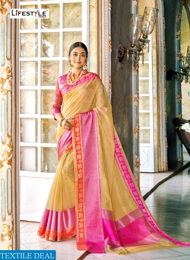 LIFESTYLE CHITRAKSH CHANDERI SILK TRADITIONAL WEAR SAREE WHOLESALE RATE ...