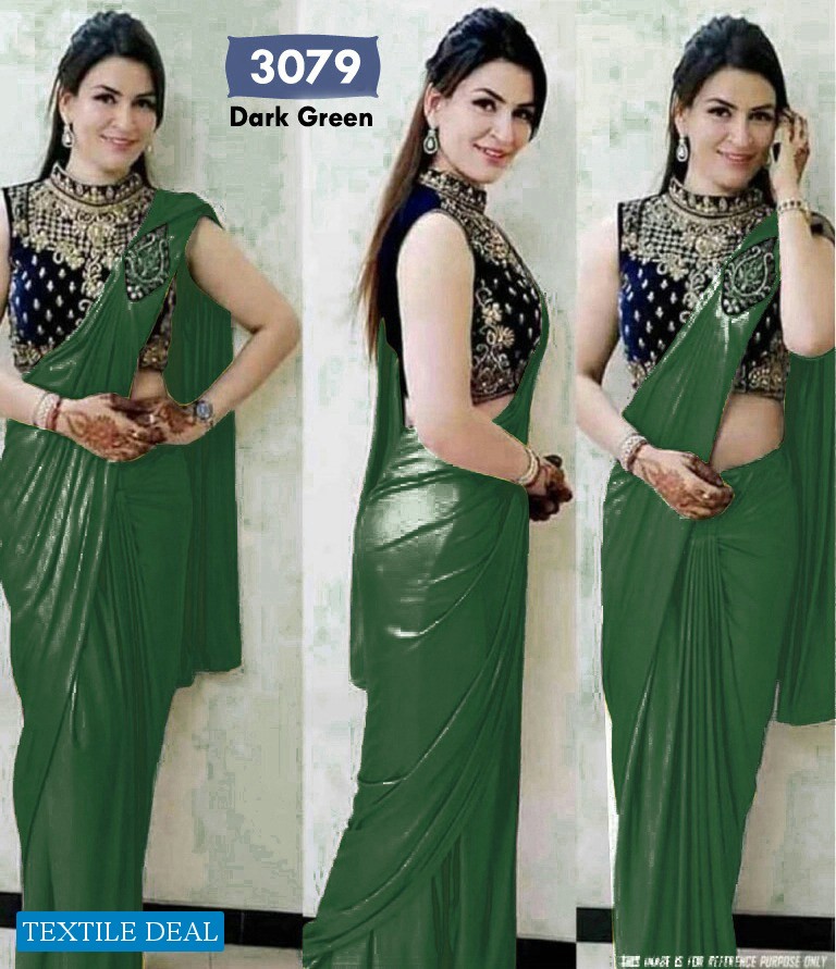 Malai Saree-3079 Satin Fabrics Saree Bundle - textiledeal.in