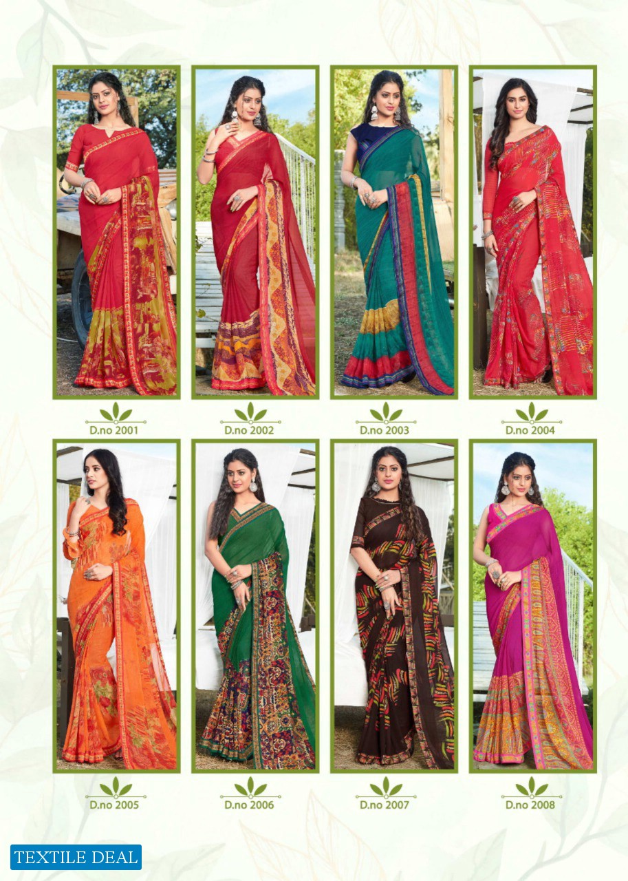 Mansarover Radha Rani Vol-2 Wholesale printed Indian Sarees ...