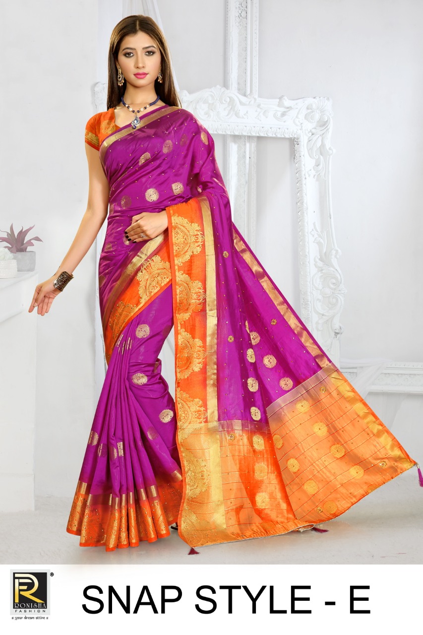 RANJNA SAREE SNAP STYLE LATEST CASUAL WEAR NYLON SILK DESIGNER SAREE ...