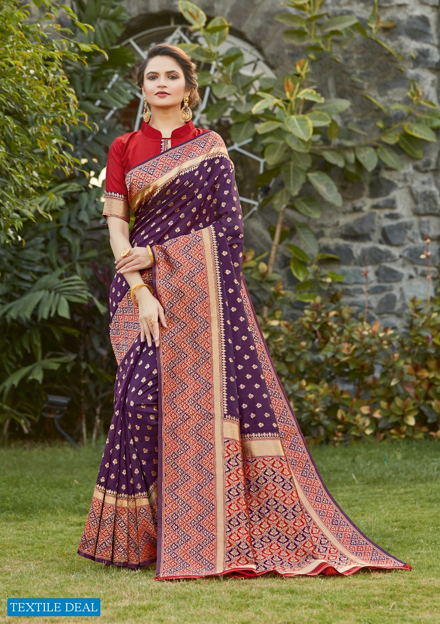 Sangam Rainbow Siroski Work Indian Saree Catalogs - textiledeal.in