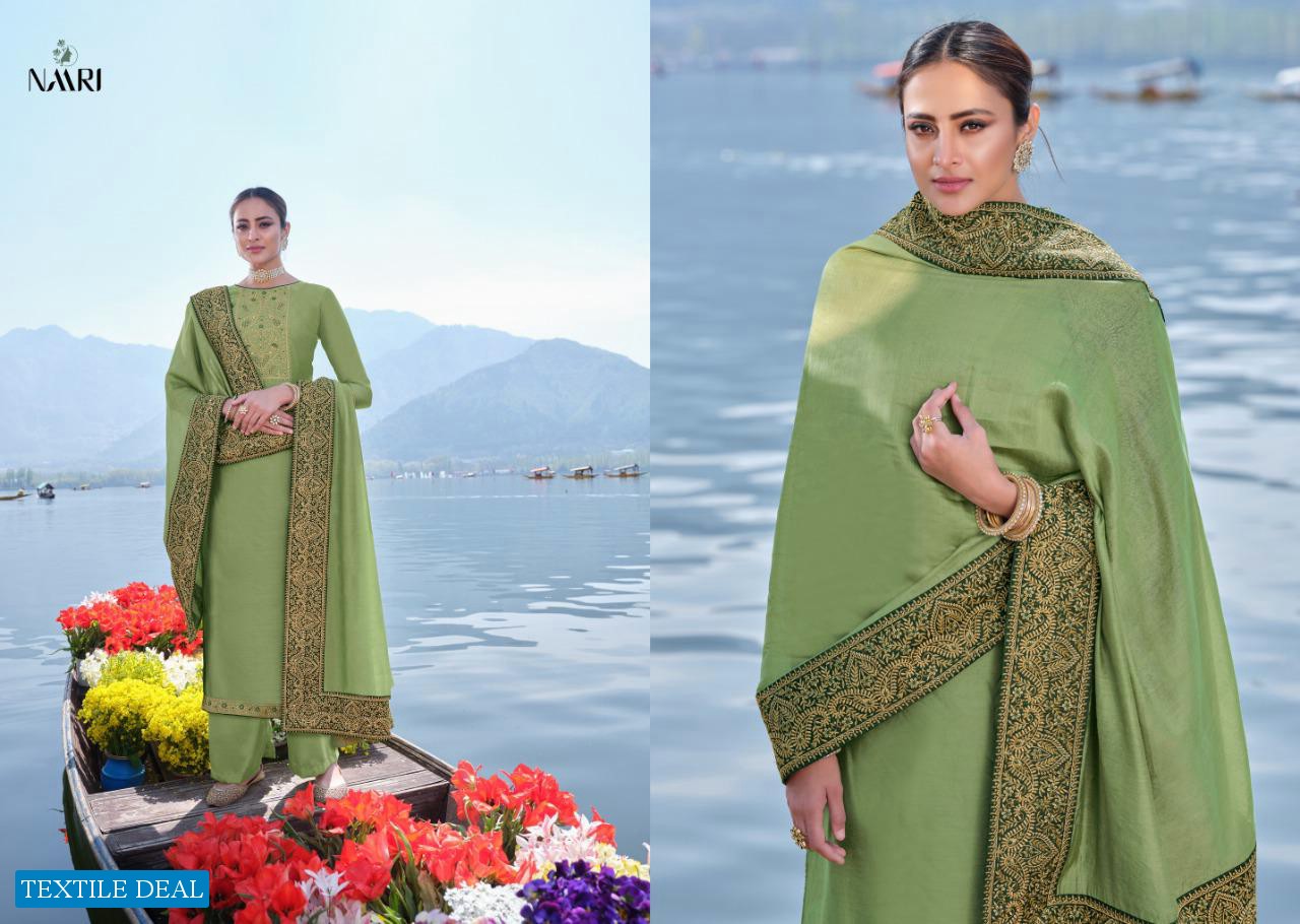 TOHFA BY NAARI SILK BEAUTIFUL DESIGNER SUIT DESIGN - textiledeal.in