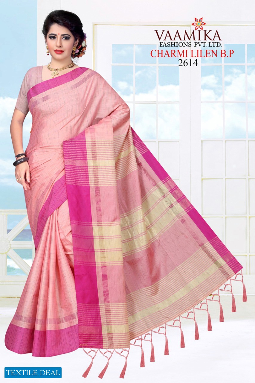 Vaamika Charmi Linen Wholesale Linen Saree Blouse - textiledeal.in