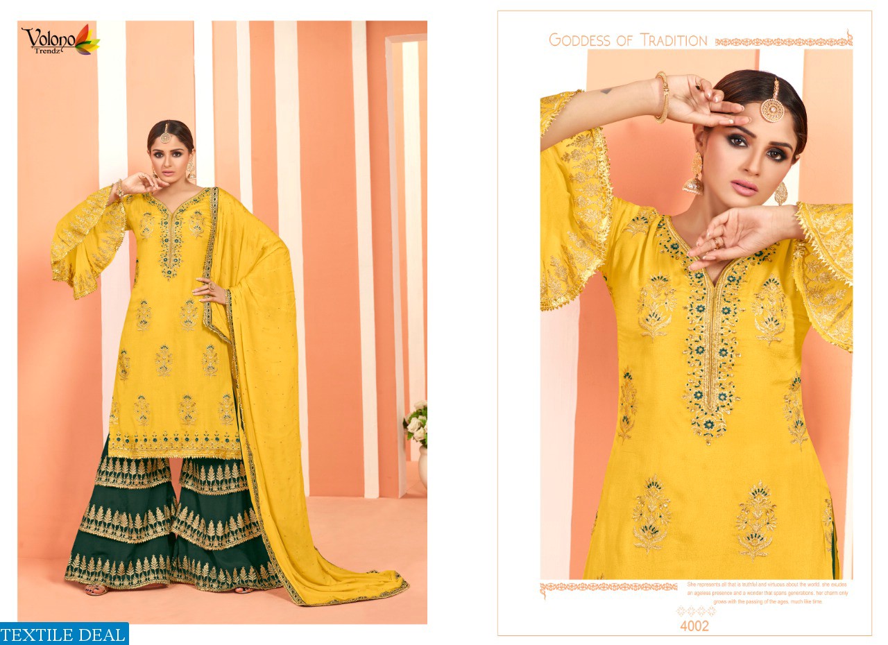 Volono Dulhan Vol-4 Wholesale Ready Made Sharara Salwar Suits ...