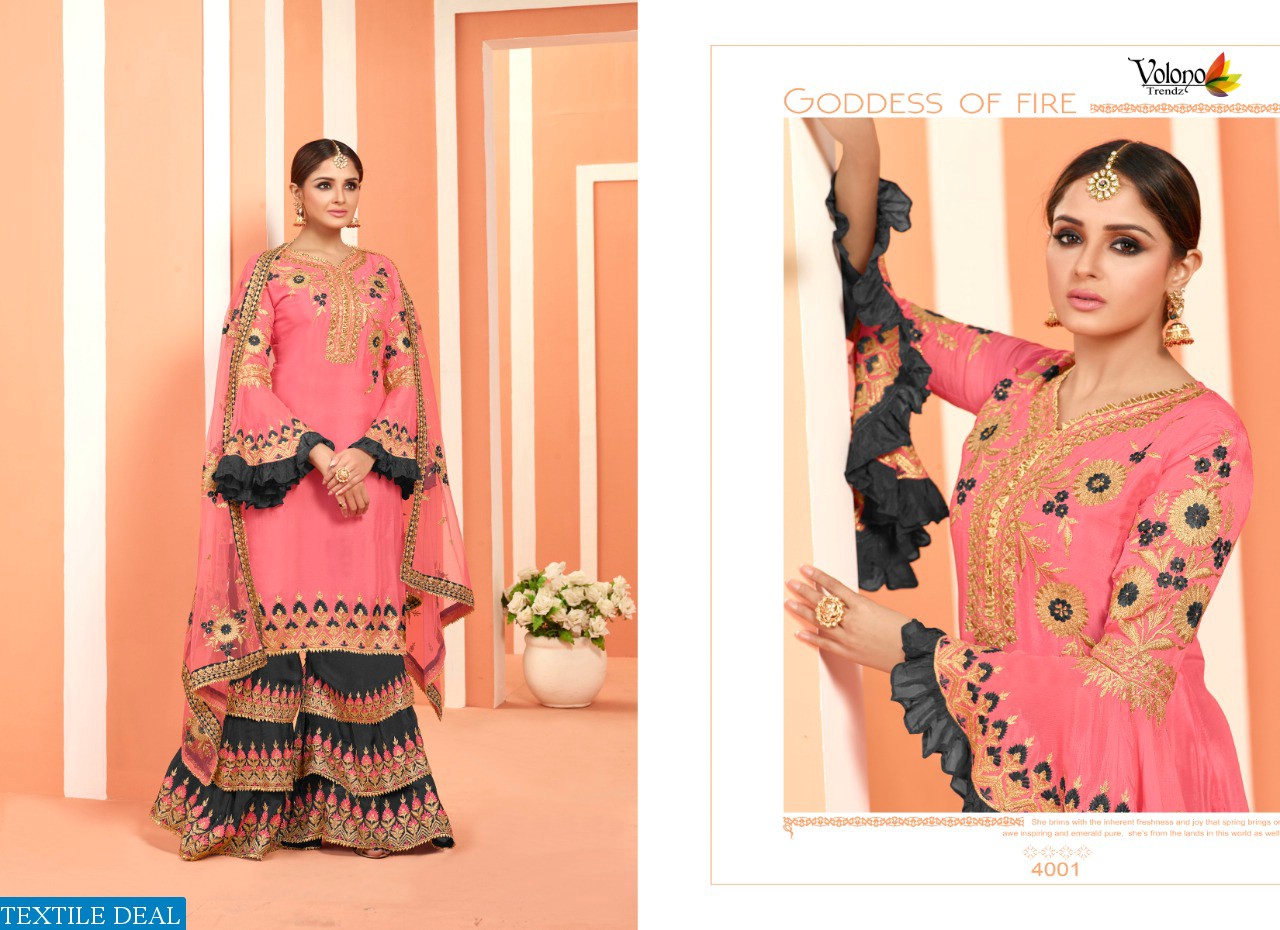 Volono Dulhan Vol-4 Wholesale Ready Made Sharara Salwar Suits ...